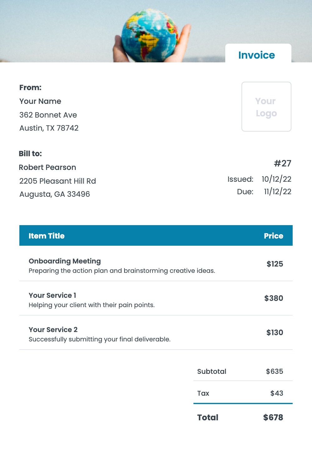 Interpreter Invoice Templates Kosmo