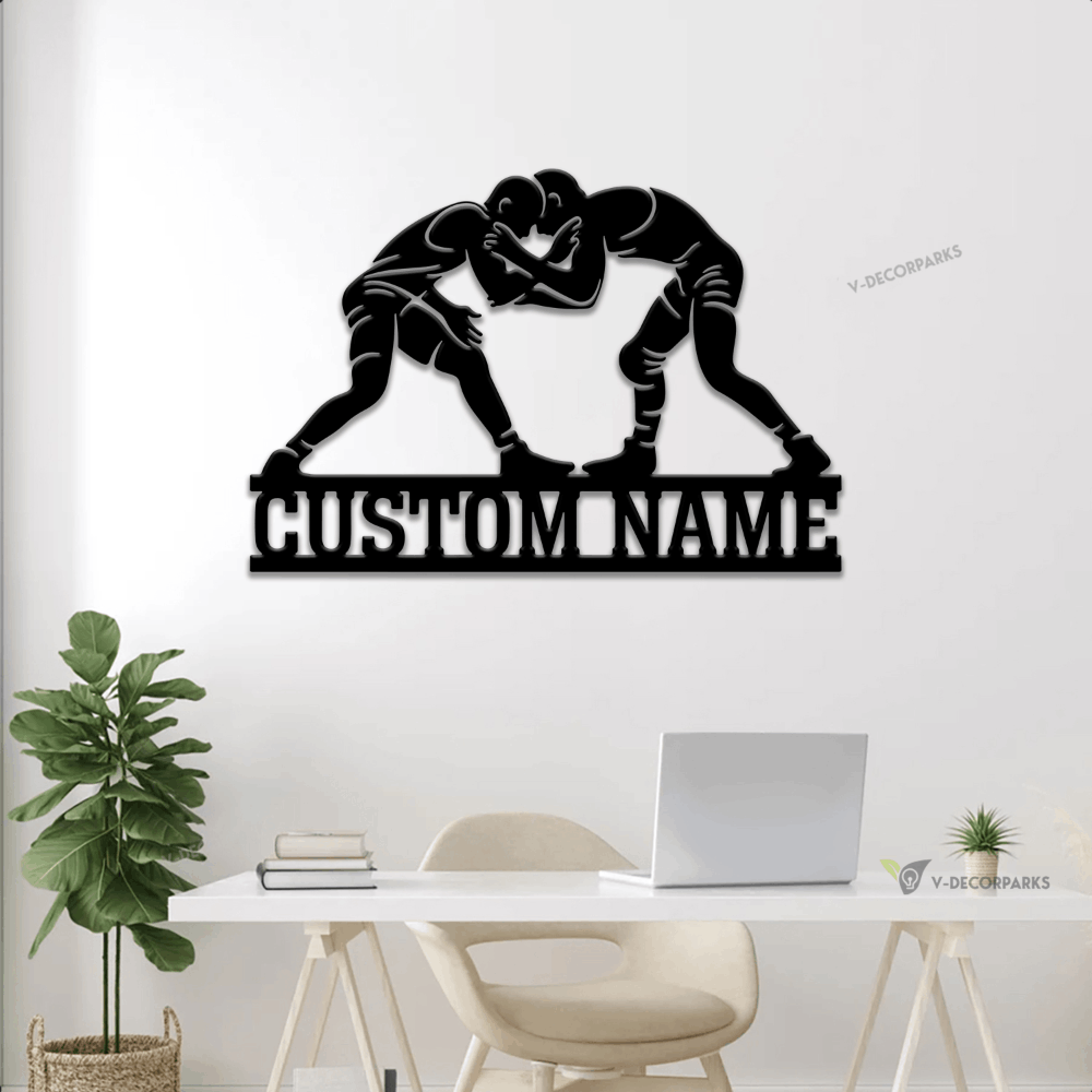 Personalized Wrestling Metal Sign Led Lights, House Decor, Gift For ...