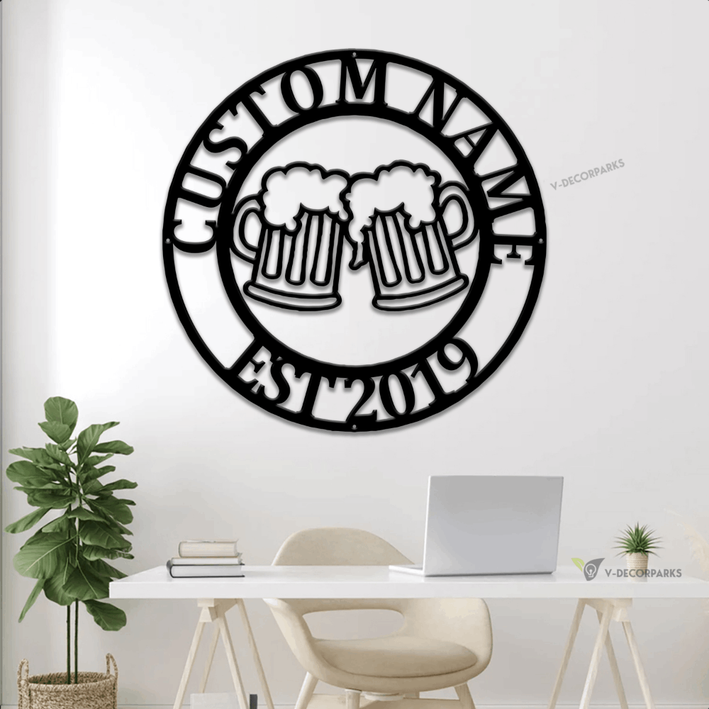 Metal Bar Sign Personalized Bar Theme Sign With Led Lights, Custom Bar ...