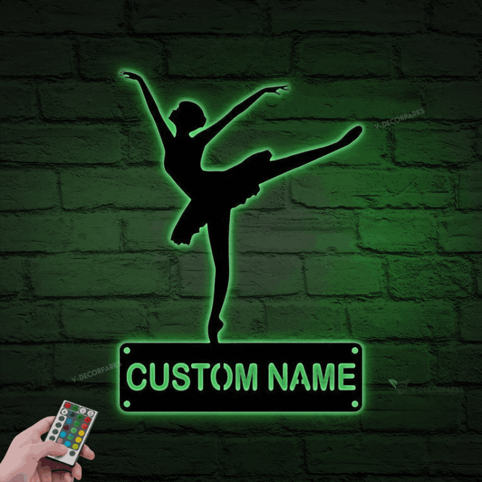 Ballet Metal Wall Art With Led Lights, Ballet Metal Signs, Ballet ...