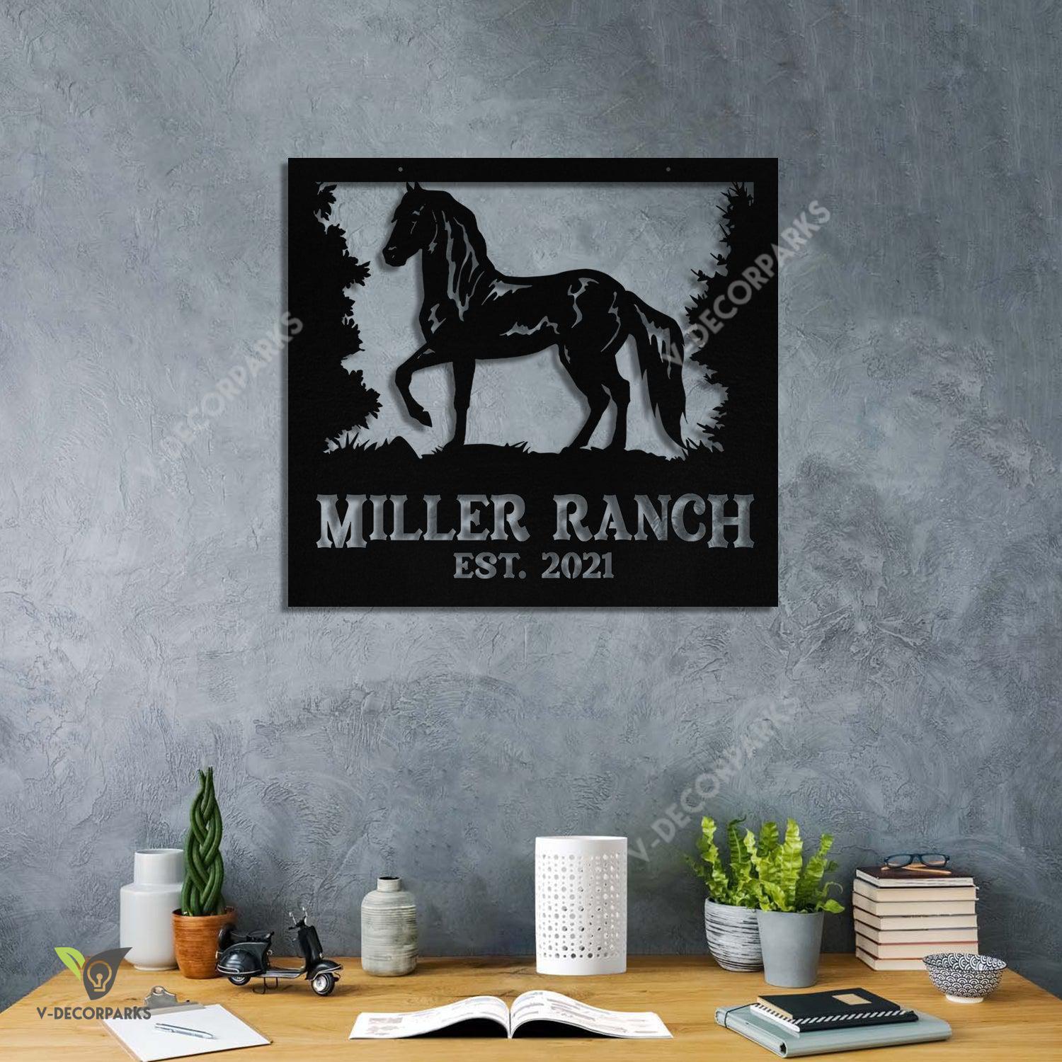 Metal Horse Sign Monogram, Custom Outdoor Farmhouse, Ranch, Wall Decor ...