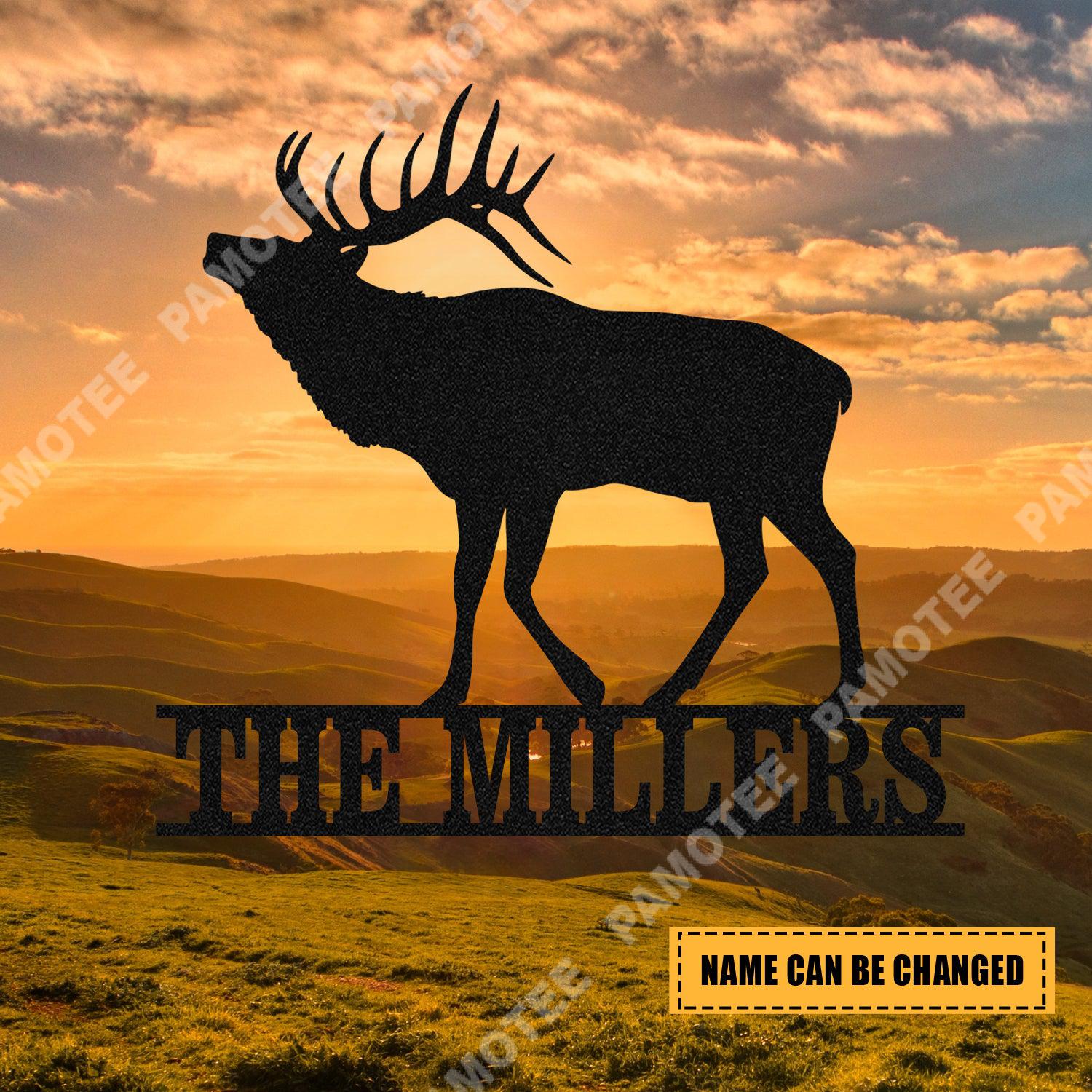 Elk Deer Hunting Hunter Metal Sign, Custom Outdoor Farm, Cabin, Lodge ...