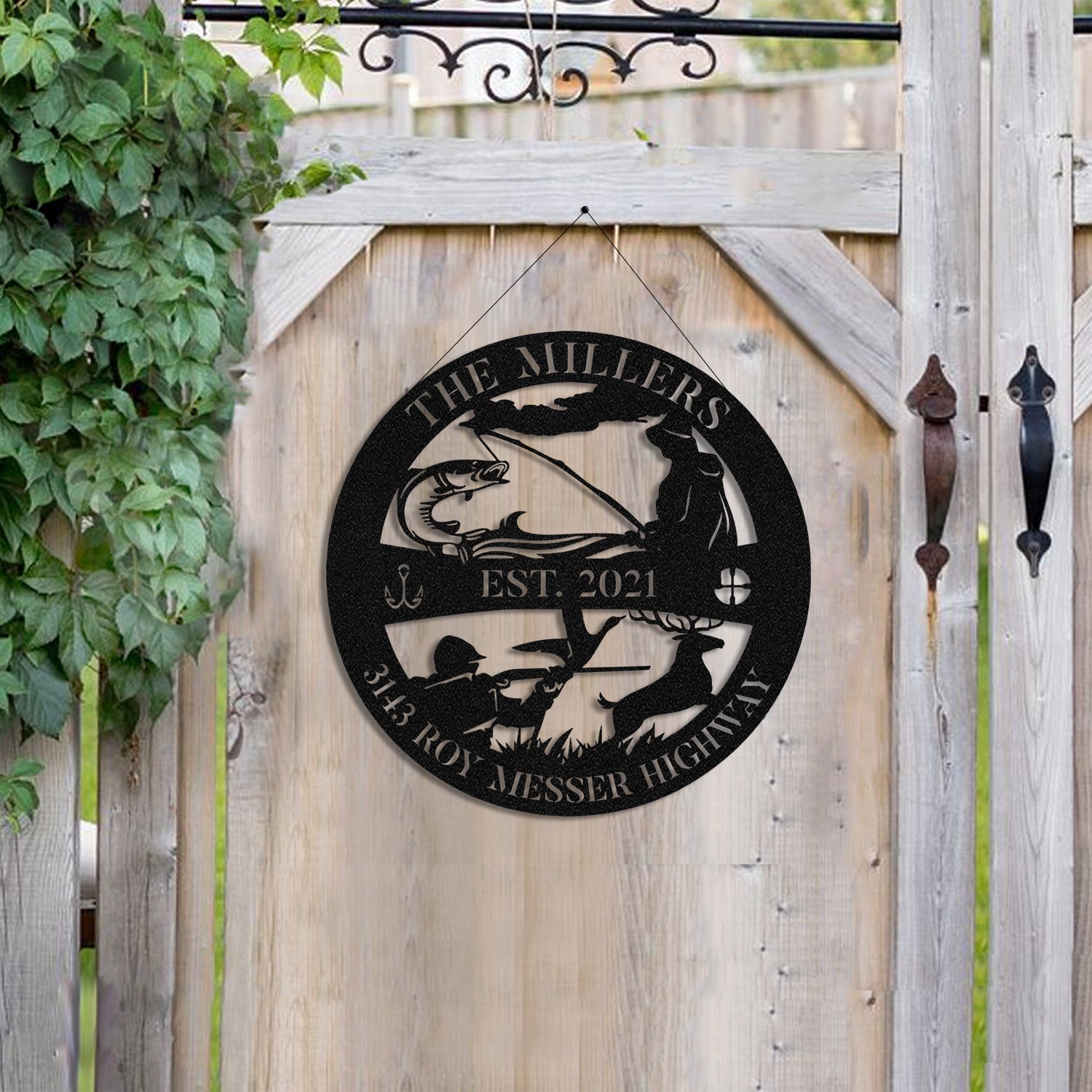 Personalized Name Fishing And Hunting Metal Steel Art, Metal Sign ...