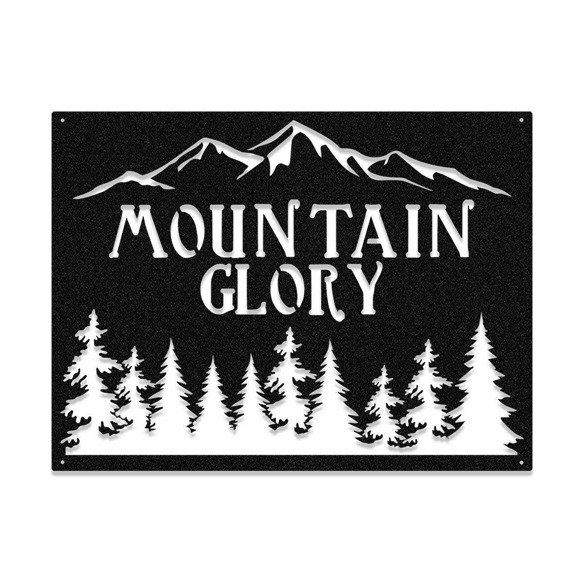 Mountain Glory Forrest Cabin Metal Sign, Lodge Metal Wall Decor | Nalaprint