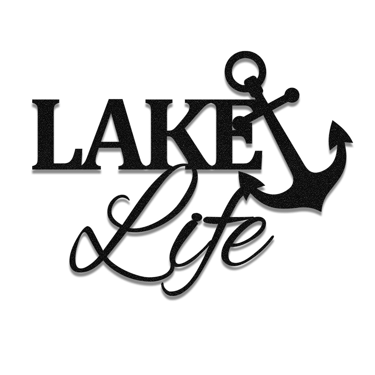 Lake Life Anchor Boat Ship Lake House Metal Sign Monogram | Nalaprint