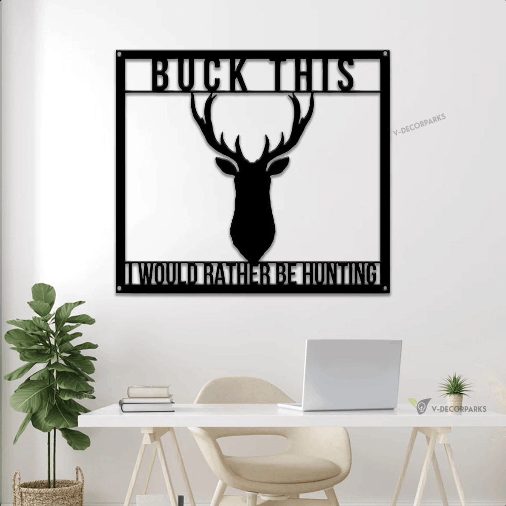 Custom Metal Hunting Sign With Led Lights, Personalized Deer Sign ...