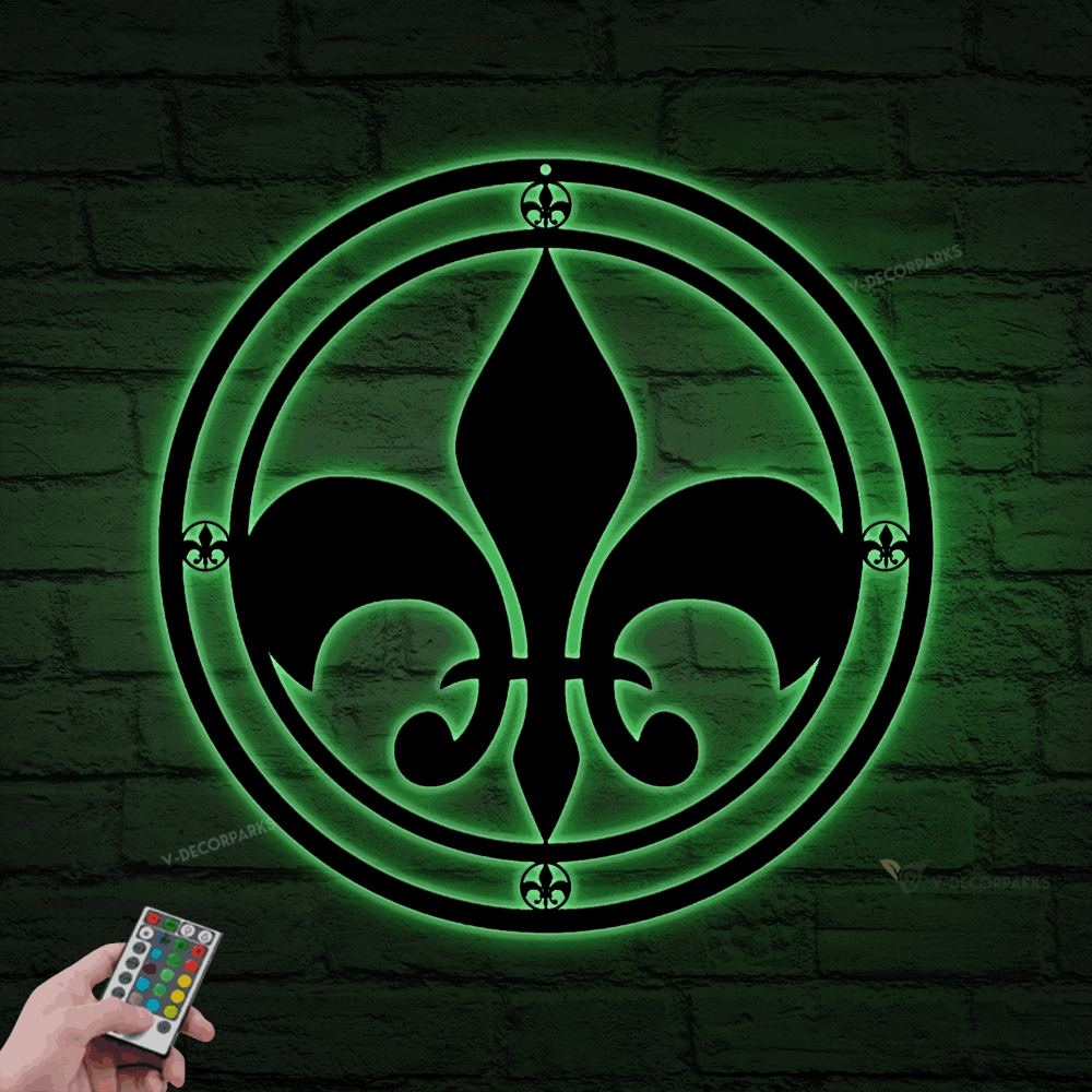 Fleur De Lis Led Lights Sign, Fleur De Lis Wall Art, Wedding Sign Gift ...
