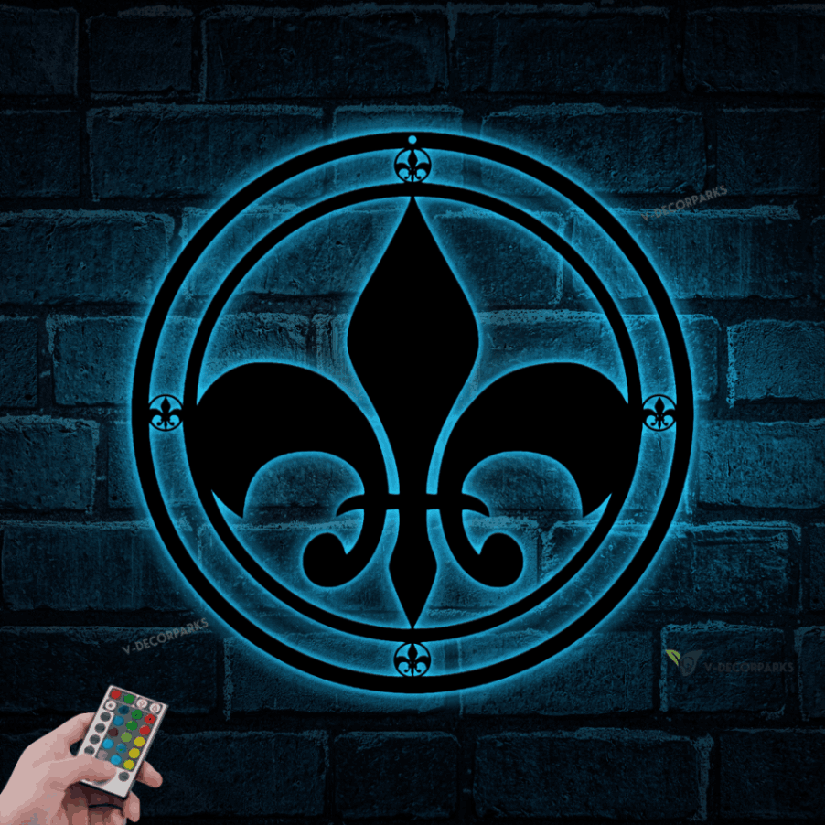 Fleur De Lis Led Lights Sign, Fleur De Lis Wall Art, Wedding Sign Gift ...