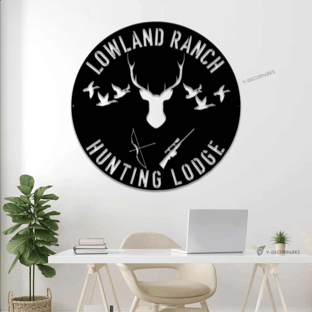 Metal Hunting Sign With Led Lights, Personalized Metal Sign, Custom ...