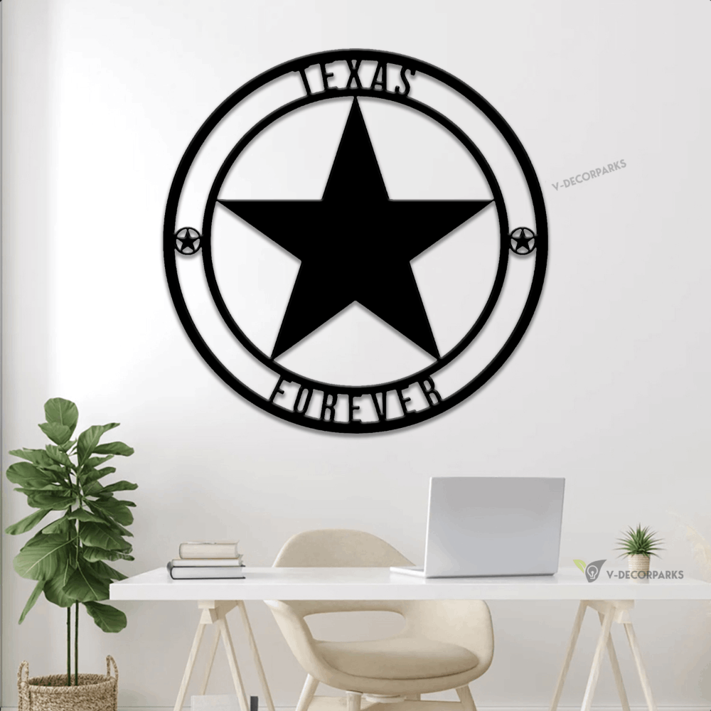 Personalized Metal Star Sign With Led Lights, Metal Texas Star Sign ...