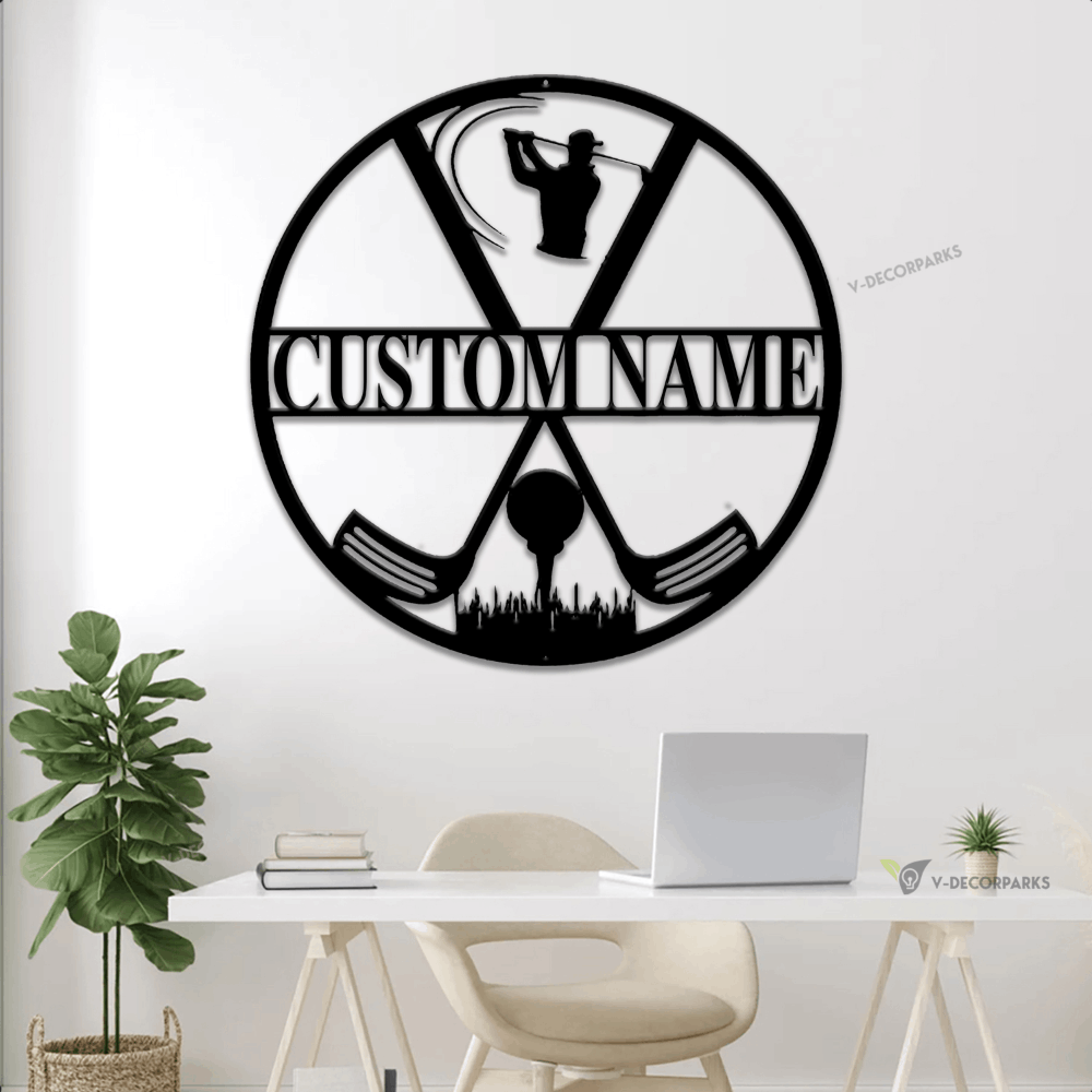 Metal Golf Sign With Led Lights, Golf Sign, Golf Gifts For Men ...