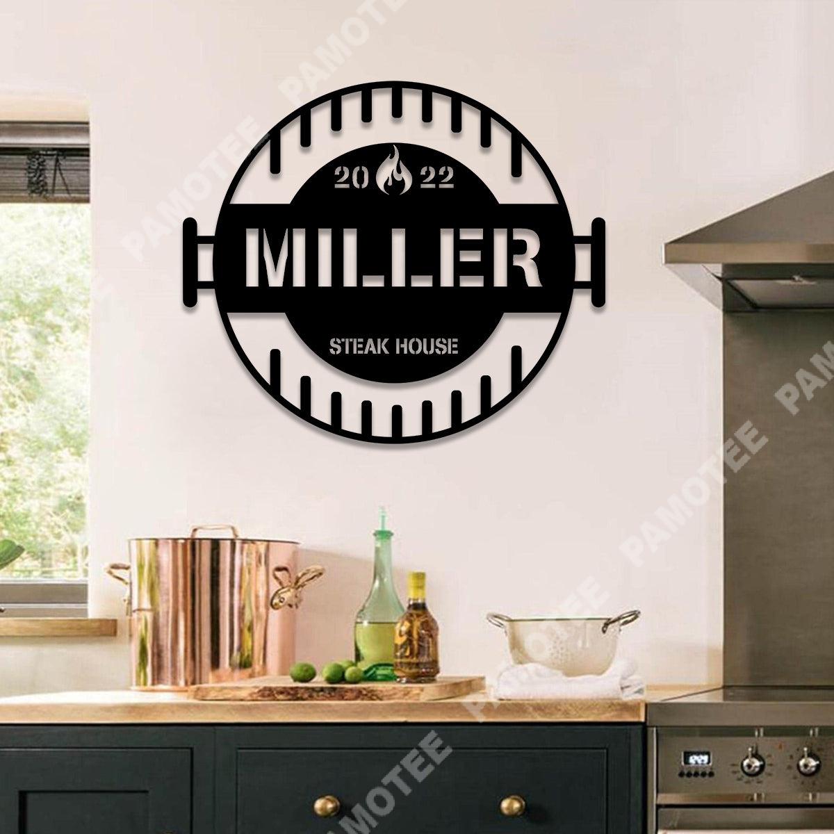 Personalized Family Name Bar Grill Metal Sign, Bbq, Barbecue, Patio ...