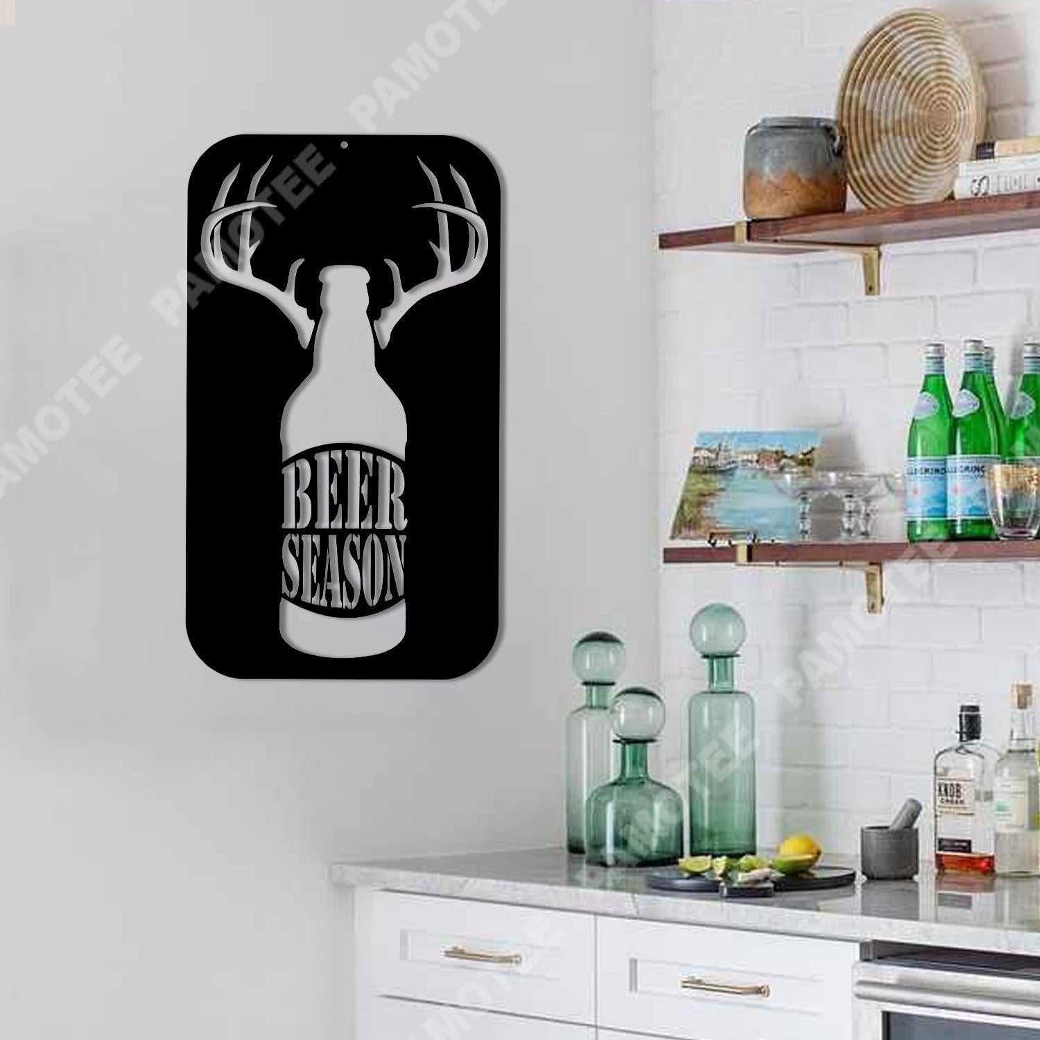 Deer Hunting Beer Season Metal Bar Sign, Tap Wall Decoration, Gift For ...
