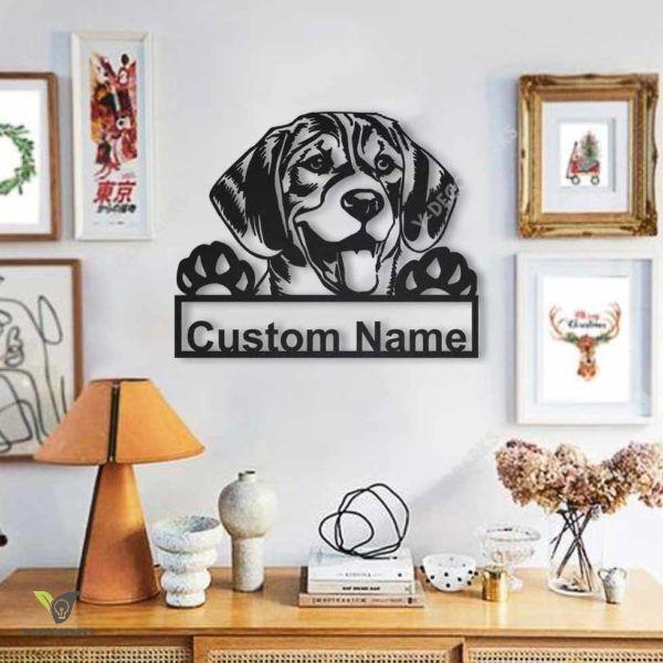 Beagle Personalized Metal Wall Decor, Cut Metal Sign, Metal Wall Art ...