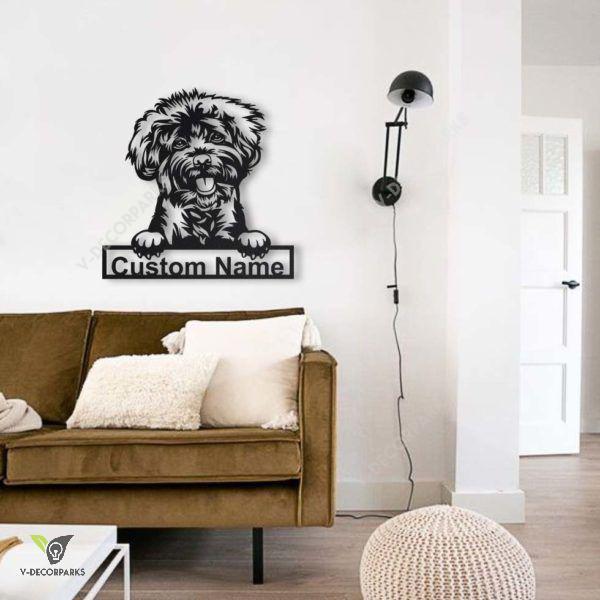 Labradoodle Personalized Metal Wall Decor, Cut Metal Sign, Metal Wall ...