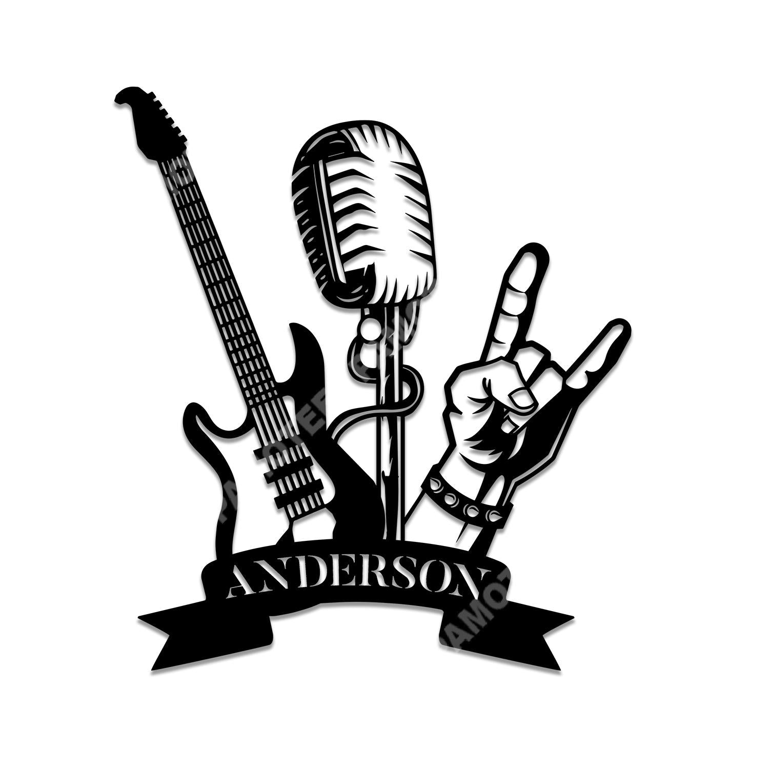 Customized Guitar Singing Metal Sign, Steel Gift For Singers, Musicians ...