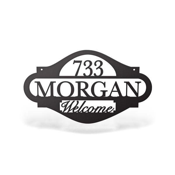 Welcome Address Sign, Cut Metal Sign, Metal Wall Art, Metal House Sign ...