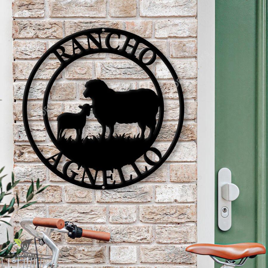 Sheep Metal Sign, Custom Sheep And Lamb, Farmer Sign, Personalized ...