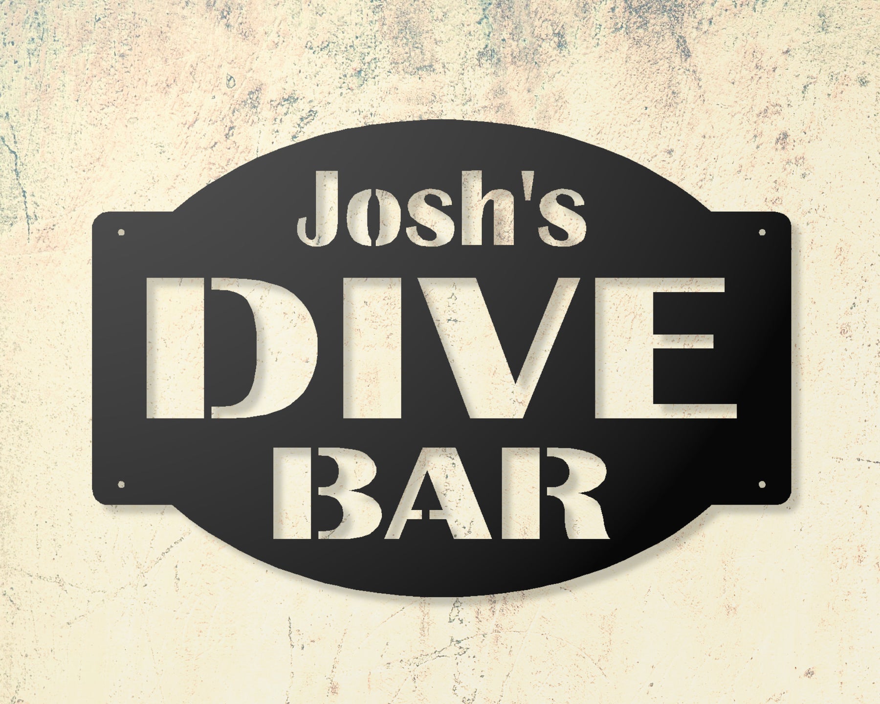 Personalized dive Bar Name Sign, Metal Sign Wall Decor, Metal Sign ...