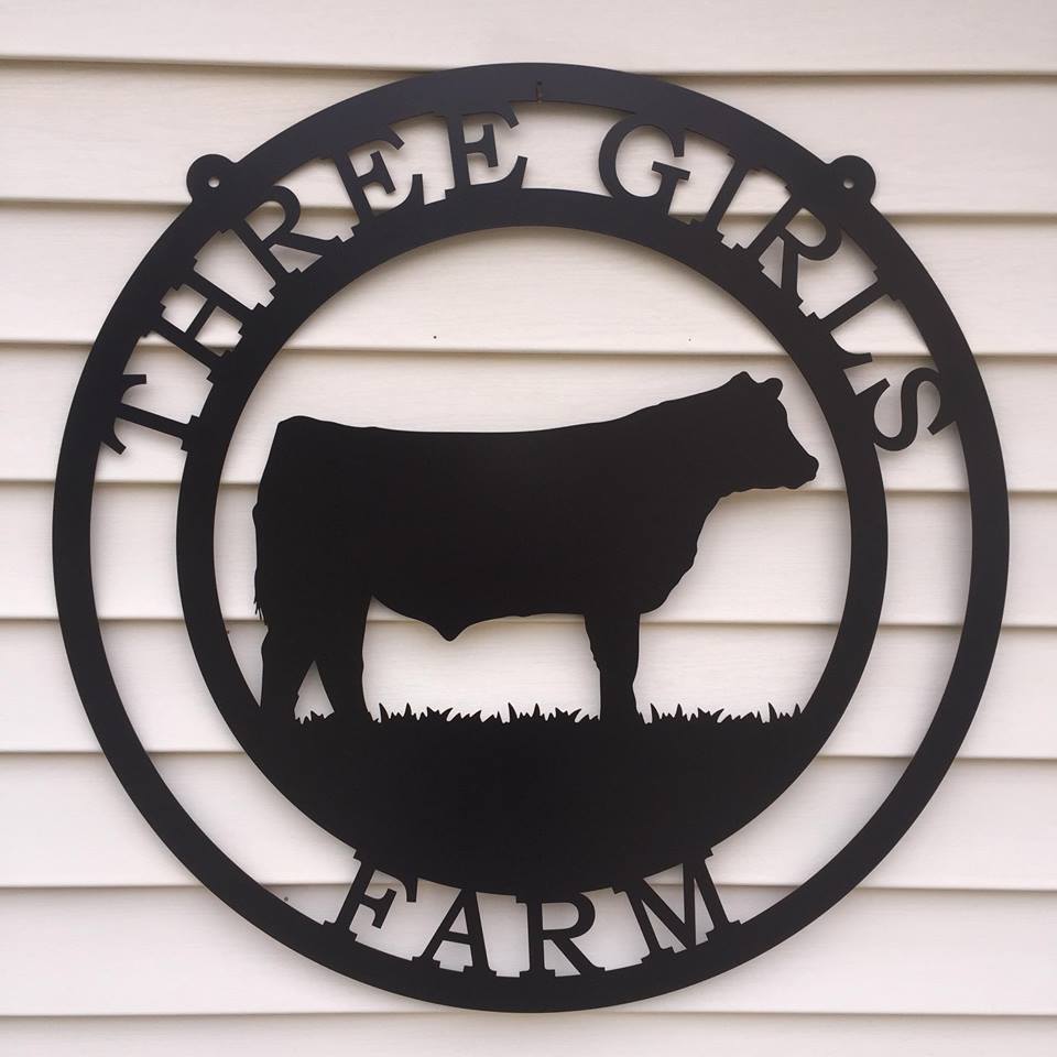 Cattle Brand Metal Farm Sign, Cut Metal Sign, Metal Wall Art, Metal ...