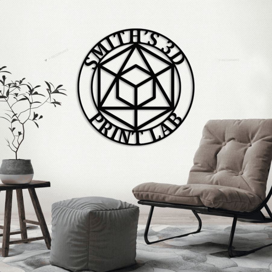 3d Print With Led Lights Sign, Print Lab Sign, 3d Printing Business ...