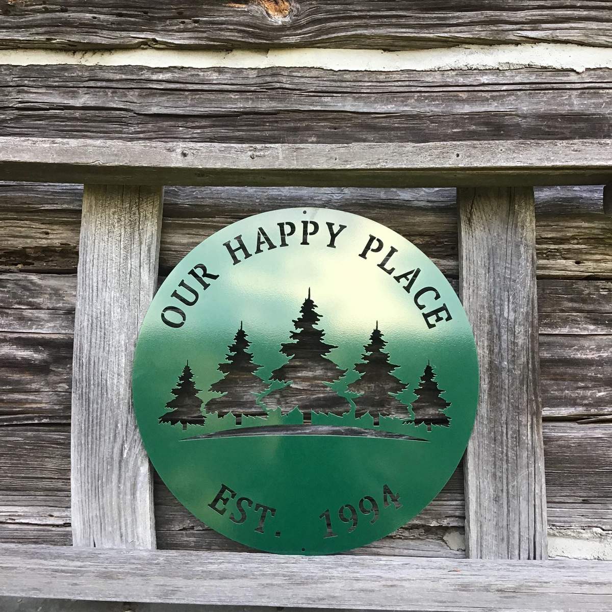 Personalized Pine Tree Family Name Sign, Cut Metal Sign, Metal Wall Art, Metal House Sign ...