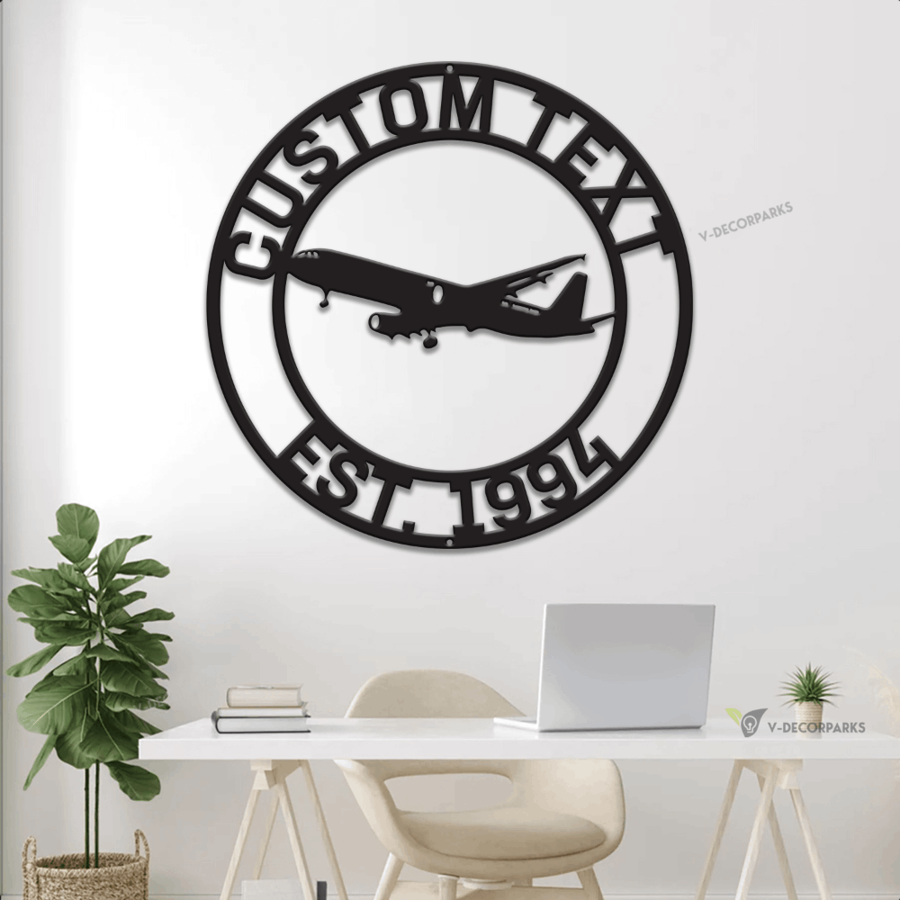 Airplane Metal Sign With Led Lights, Airplane Signs, Fathers Day Gift ...