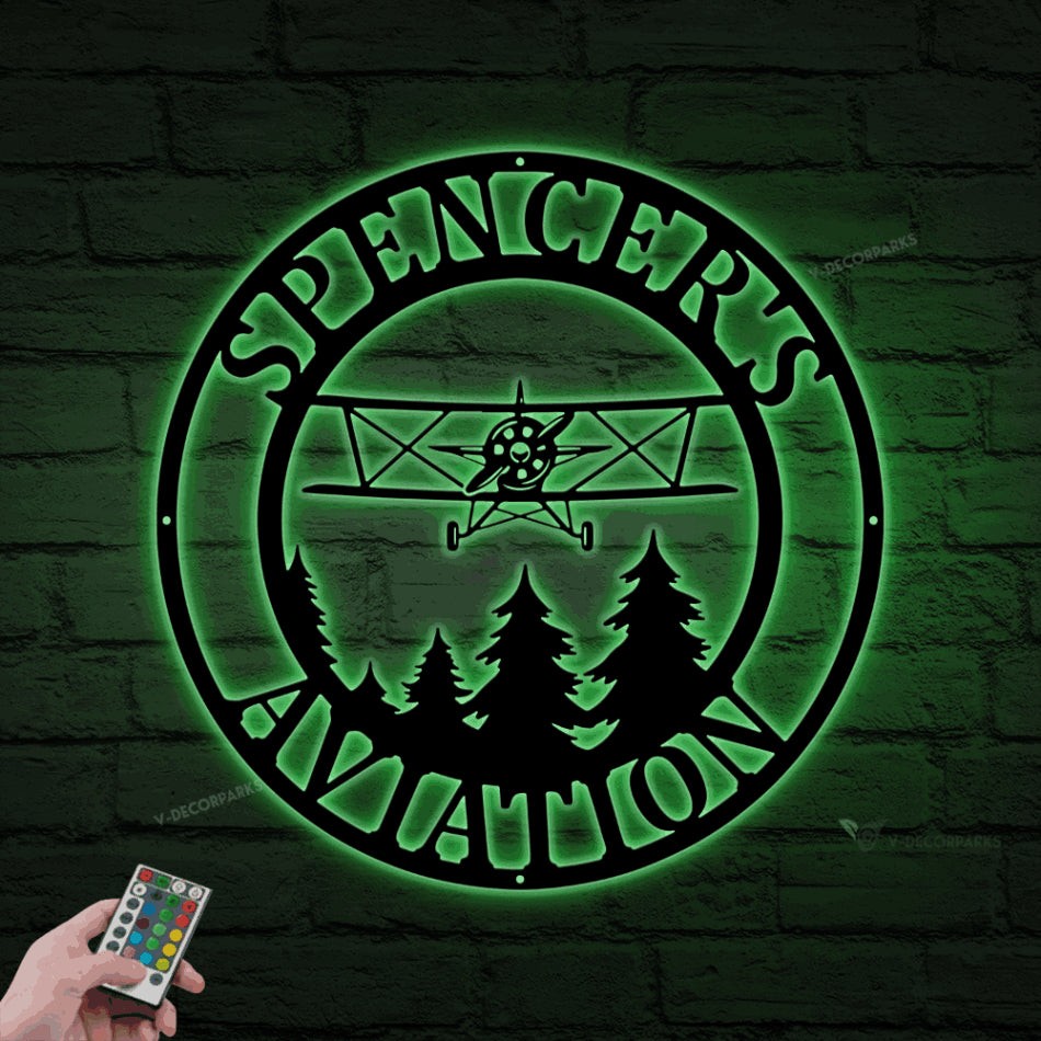 Airplane Monogram, Pilot Gifts Led Lights, Personalized Aviation Signs ...