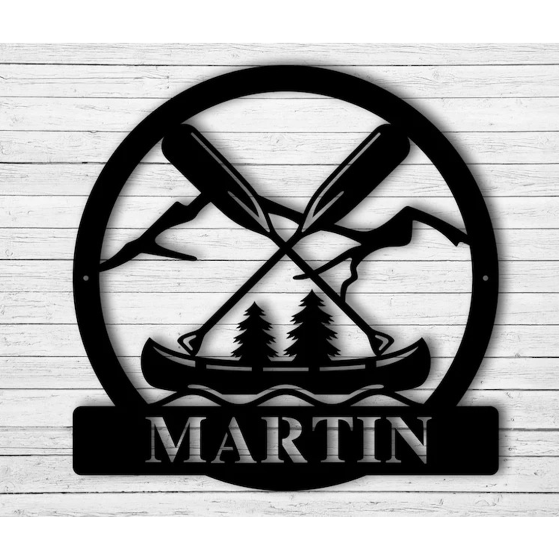 Customized Name Metal Wall Art, Lake House Vintage Metal Sign - Camp ...
