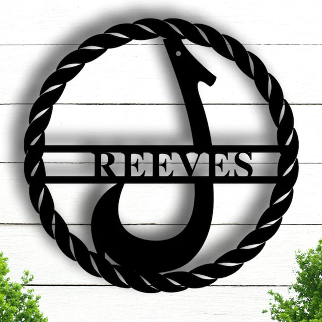 Personalized Name Metal Wall Art, Hook Vintage Metal Sign - Cruise ...