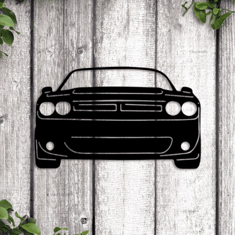 Muscle Car Metal Sign With Led Lights, Garage Wall Decor, Challenger ...