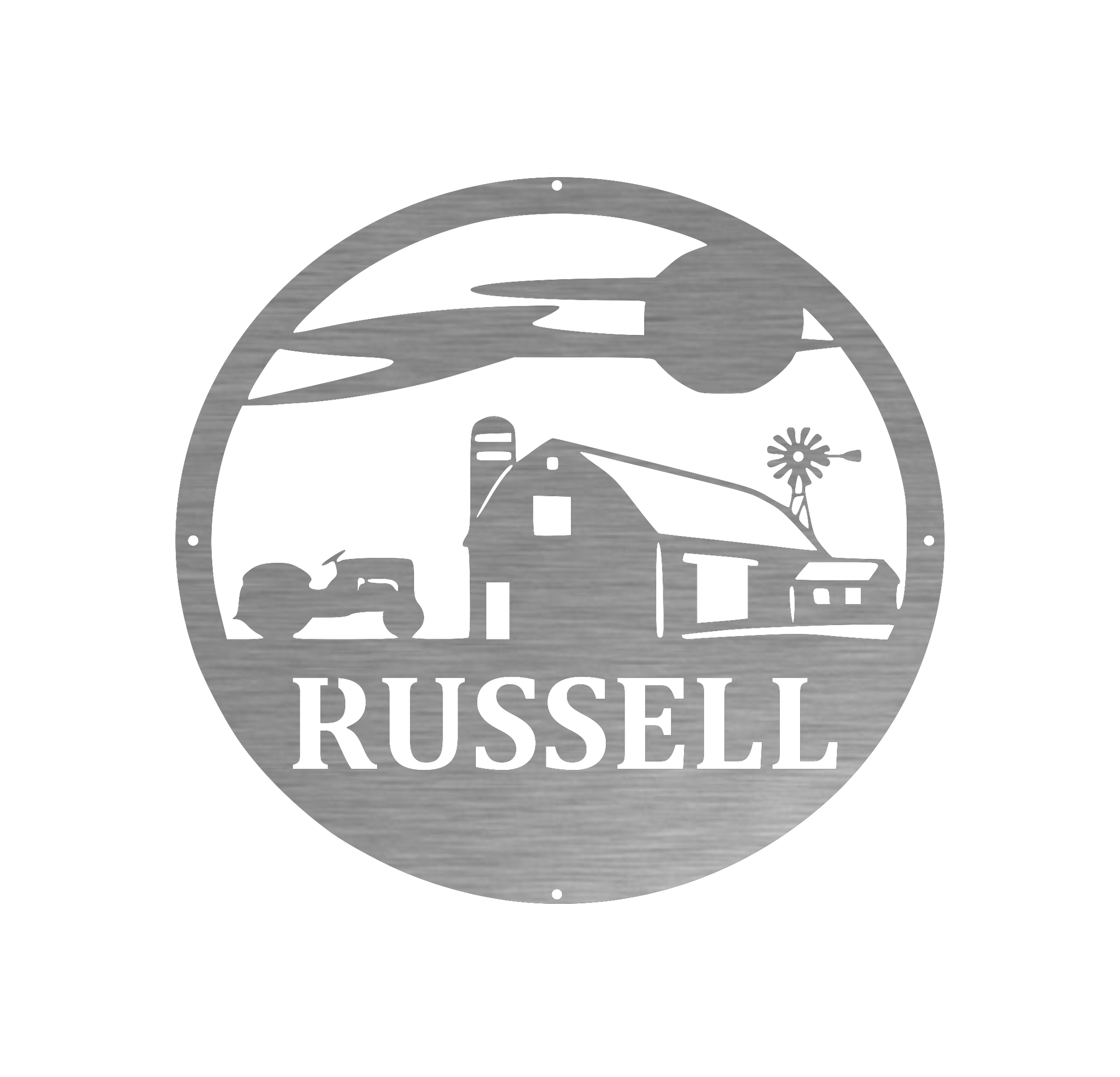 Farm Monogram, Cut Metal Sign | Nalaprint