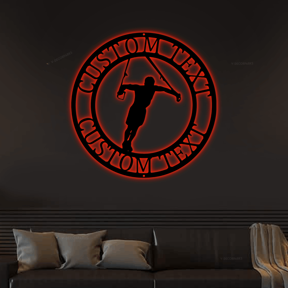 Crossfit Gym Sign Led Lights Monogram Steel Sign, Personalized Crossfit ...