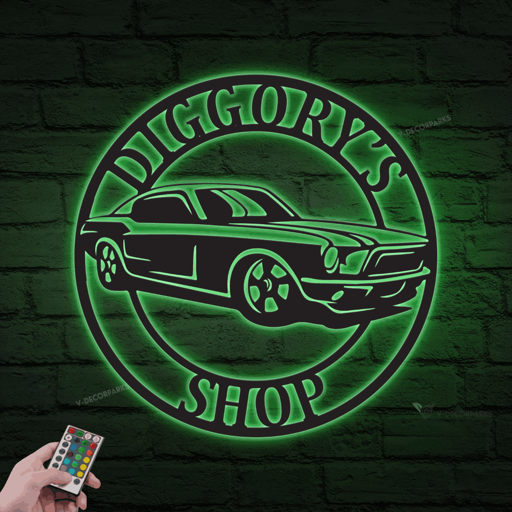 Personalized Tow Truck Metal Sign With Led Lights, Garage Metal Sign ...