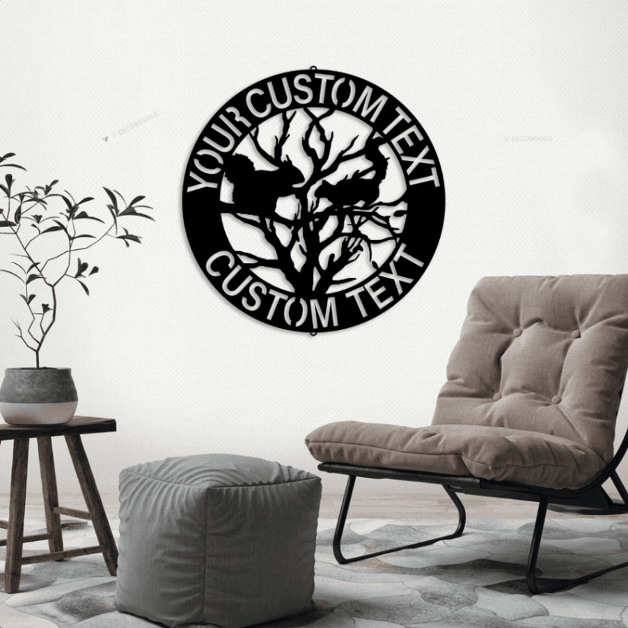 Custom Chipmunk Led Lights Sign Monogram Steel Sign, Personalized ...