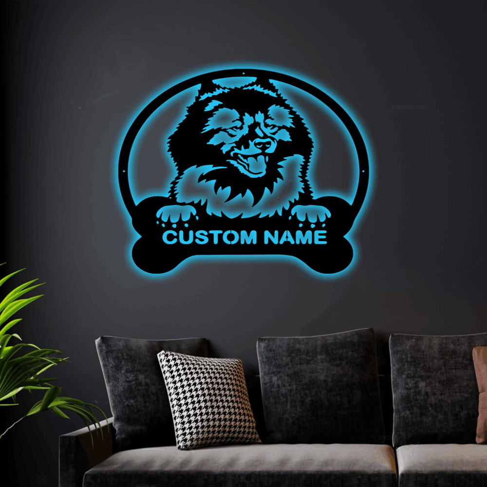 Custom Led Lights, Dog Sign, Pet Spot Sign, Dog Name Sign, Personalized ...
