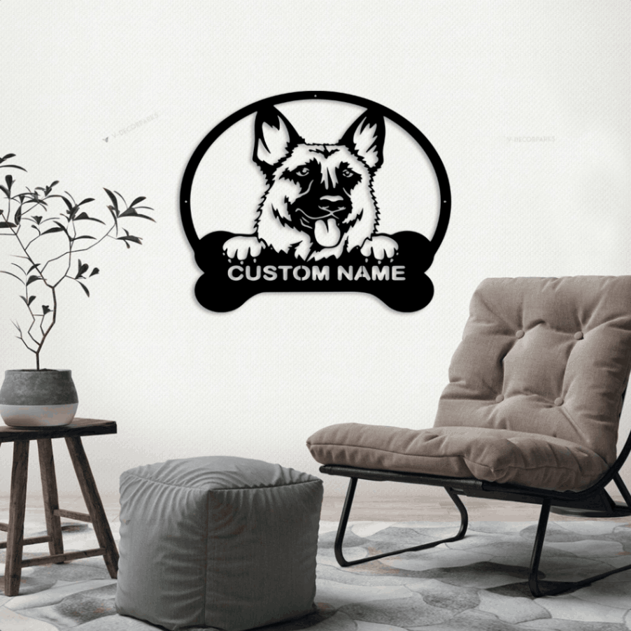 Custom Dog Sign With Led Lights, Pet Spot Sign, Dog Name Sign ...