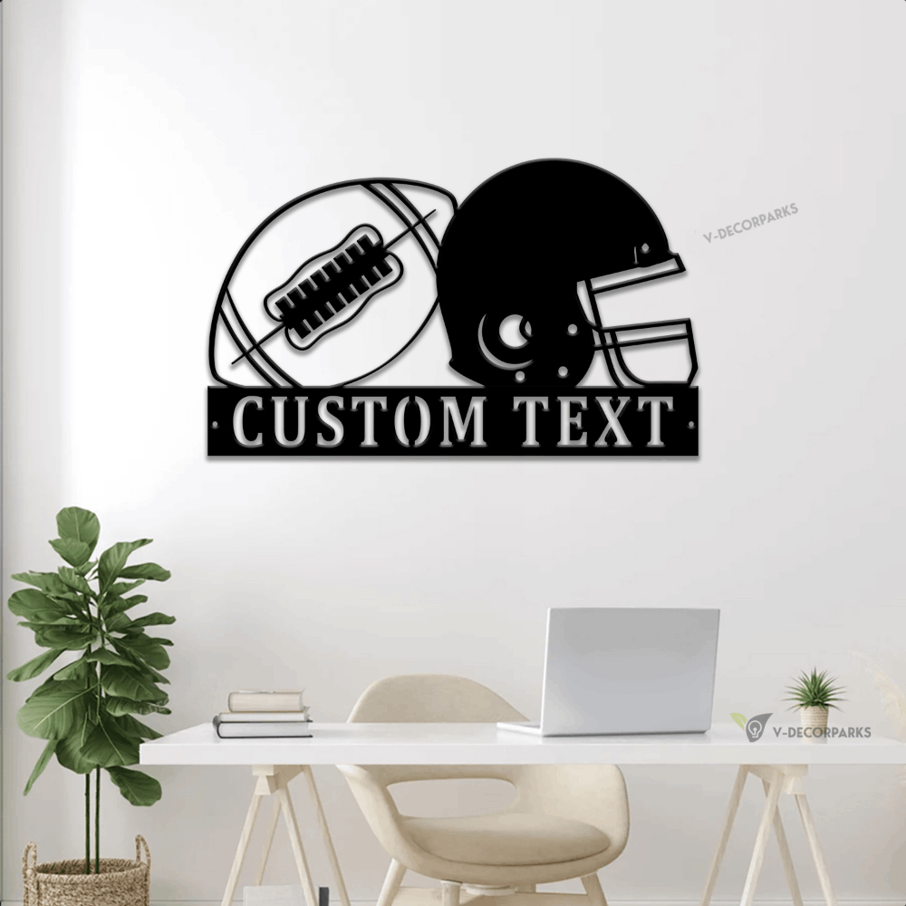 Custom Football Sign With Led Lights, Football Jersey Sign, Football ...
