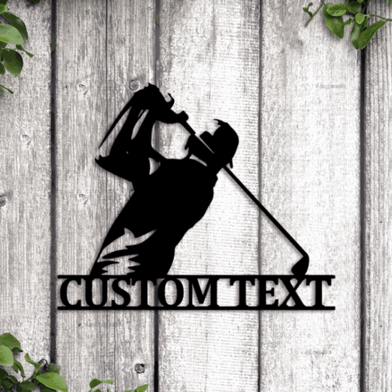Custom Golf Sign Led Lights, Golf Metal Wall Art, Custom Name Golf Sign ...