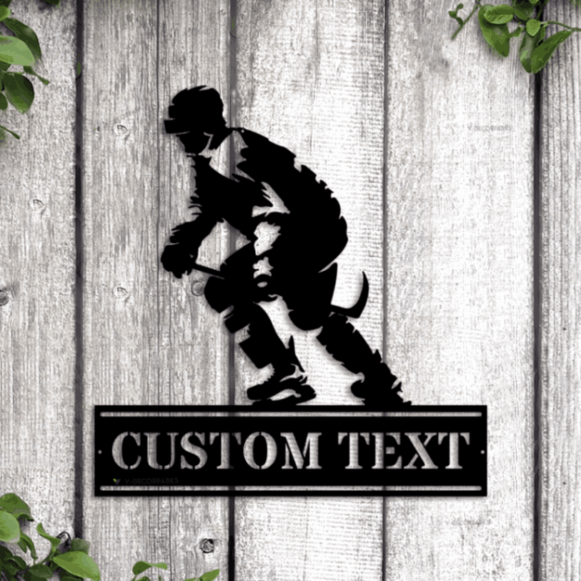 Custom Hockey Sign Led Lights, Personalized Hockey Metal Sign, Hockey ...