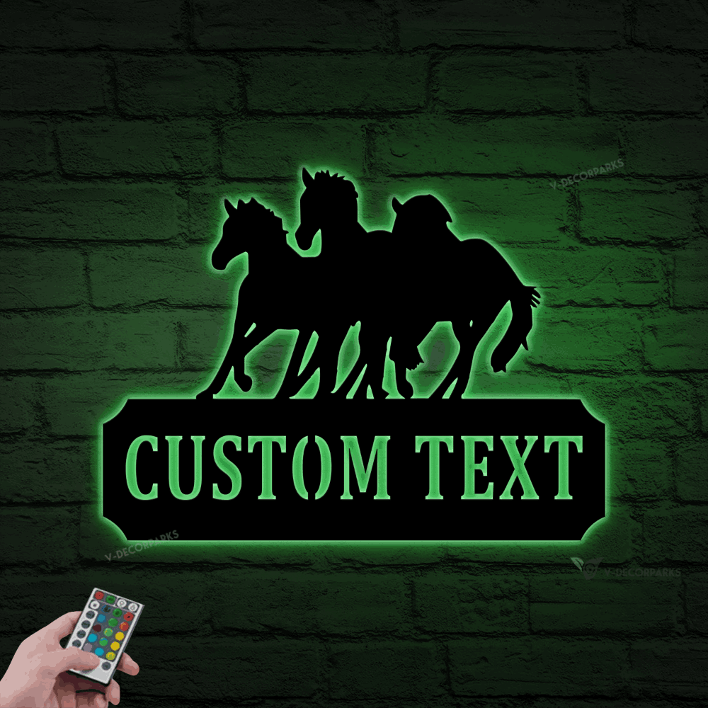 Custom Lake House Metal Wall Art Led Light, Personalized Welcome Name ...