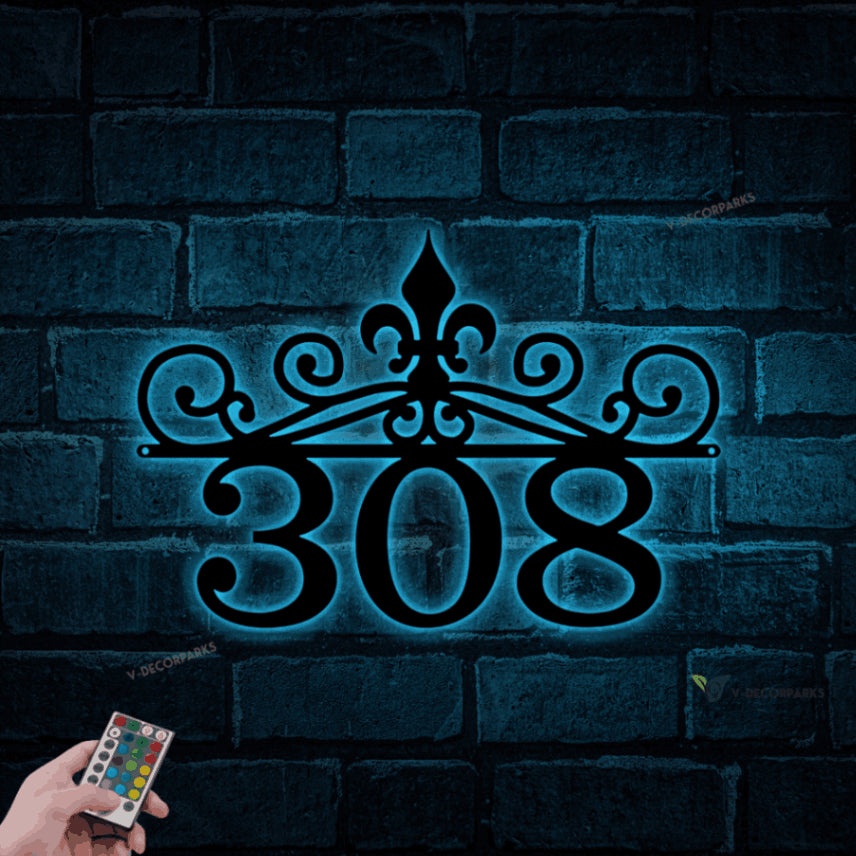 Large House Numbers With Led Lights, 10 Inch To 28 Inch Big Address ...