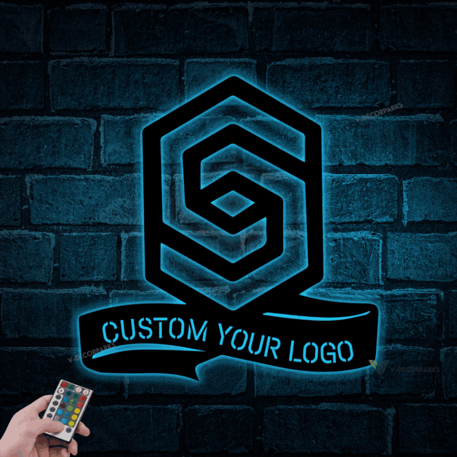 Custom Metal Business Logo Sign With Led Lights, Custom Company Logo ...