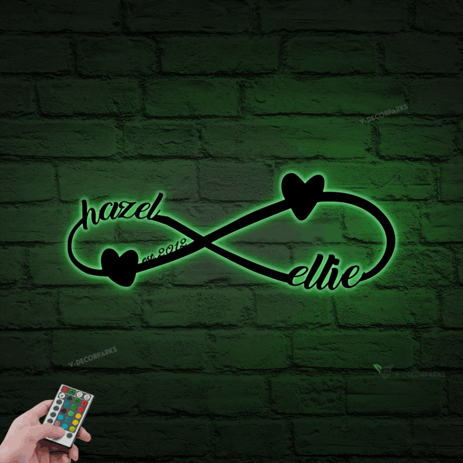 Custom Metal Infinity Sign With Led Lights, Metal Infinity Sign ...