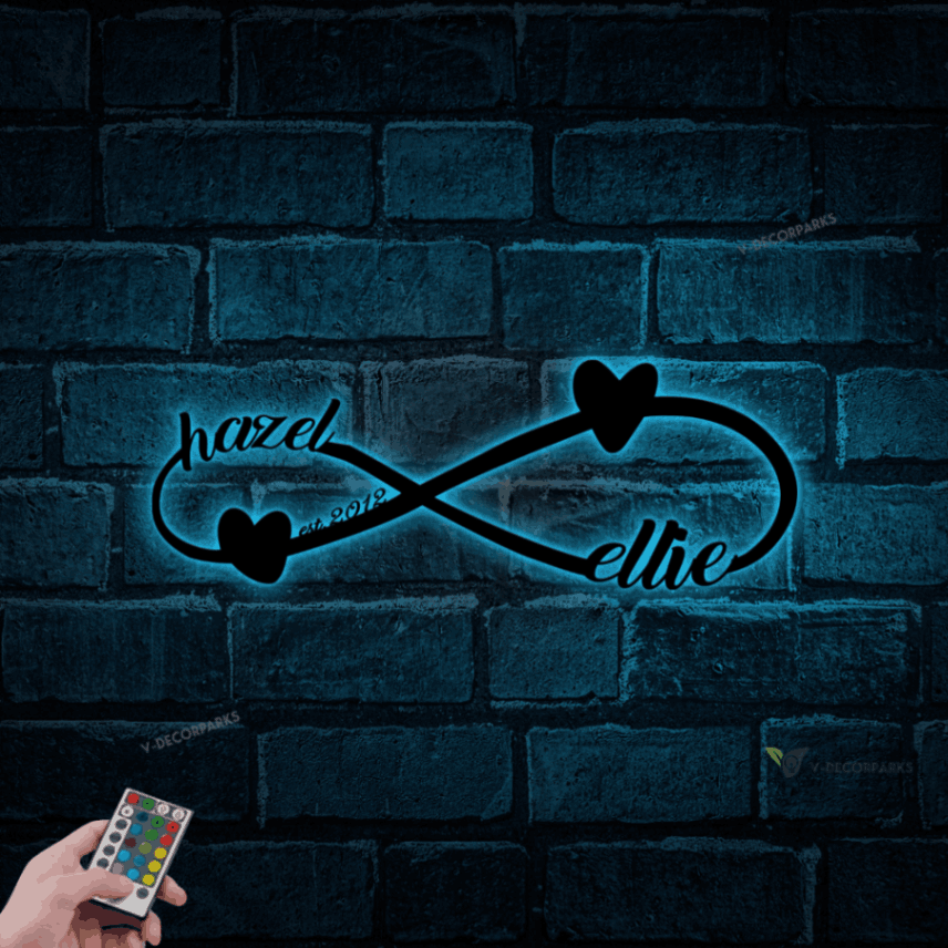 Custom Metal Infinity Sign With Led Lights, Metal Infinity Sign ...