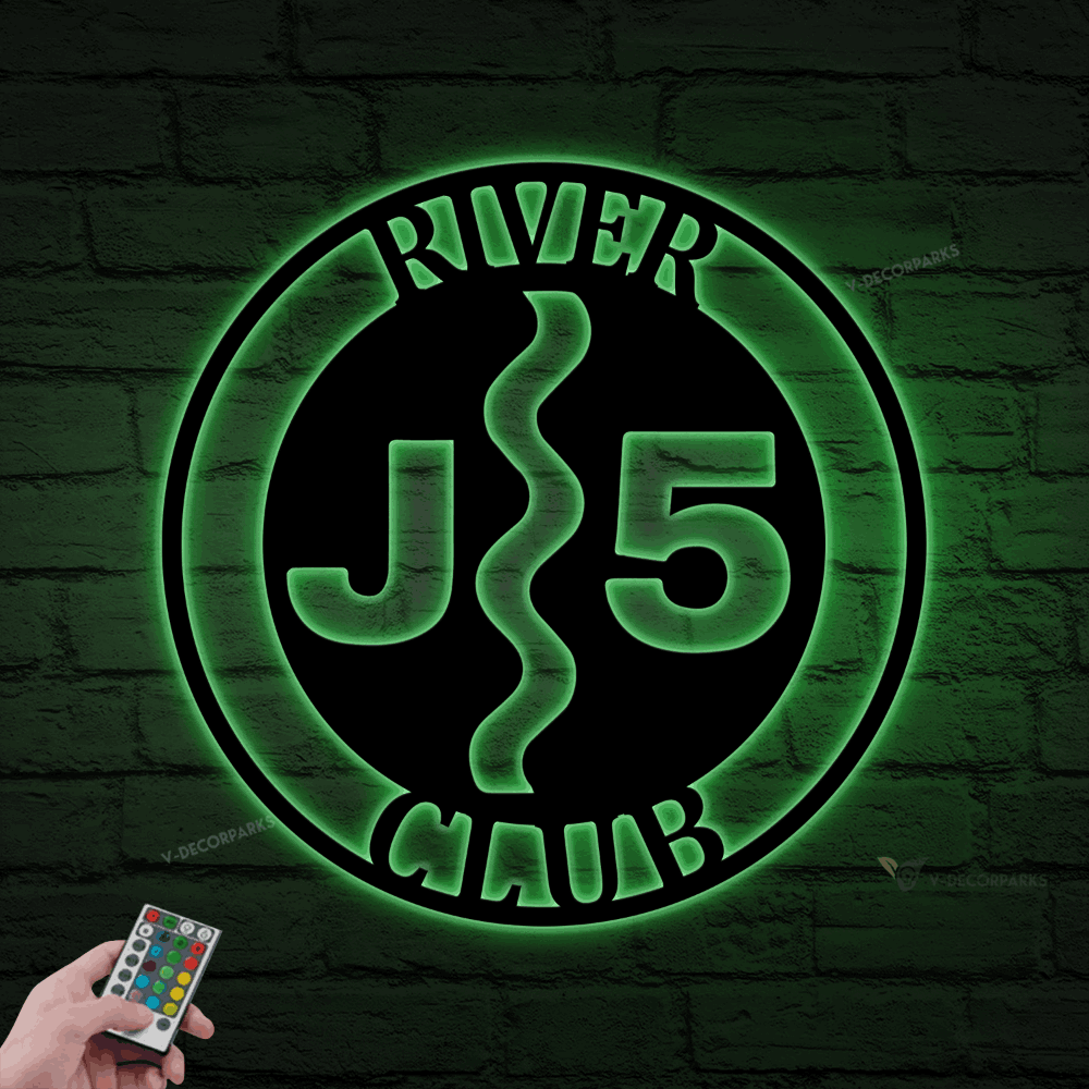 Custom Metal River Sign With Led Lights, Metal River Sign, River Sign ...