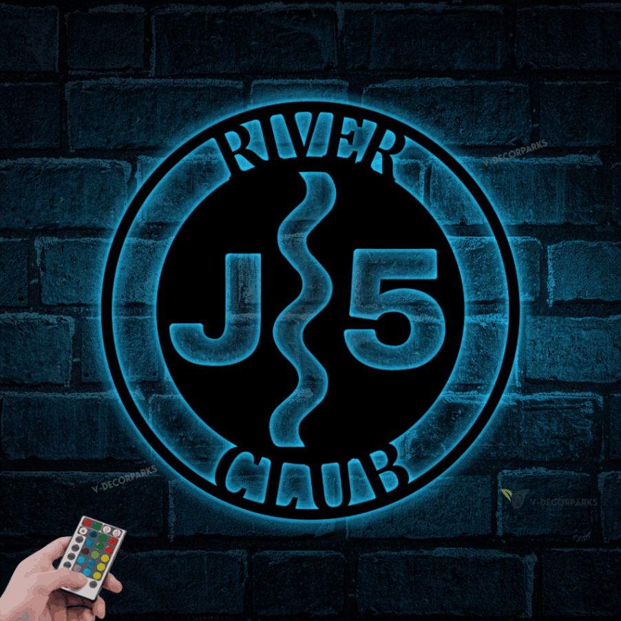 Custom Metal River Sign With Led Lights, Metal River Sign, River Sign ...