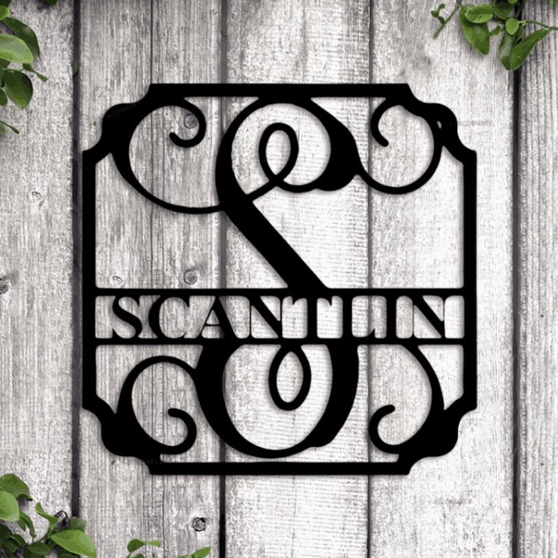 Custom Metal Signs With Led Lights, Monogram Wall Decor Monogram Wall ...