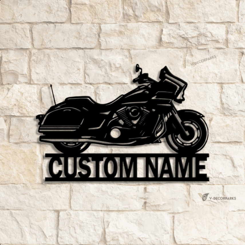 Custom Motocross Biker Metal Wall Art Led Lights, Motorcycle Metal Wall ...