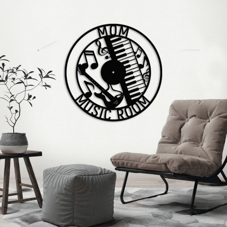 Custom Music Room Led Lights Sign, Music Studio Metal Sign ...